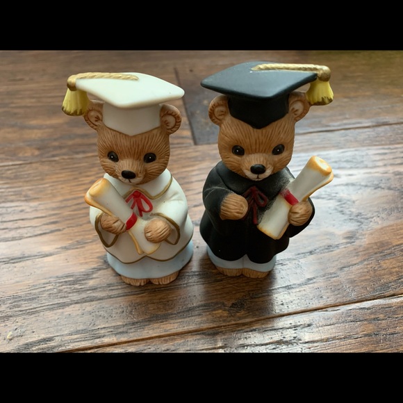 Homco | Art | Vintage Rare Homco Bears 44 Set Of 2 Graduation Bears ...